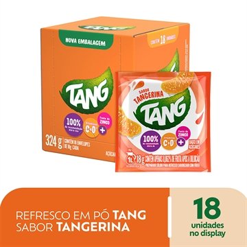 Refresco em Pó Tang Tangerina 18g - Embalagem com 18 Unidades | eFácil