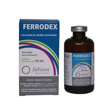 Ferrodex Injetável 50ml fabiani - Produto Veterinário - eFácil